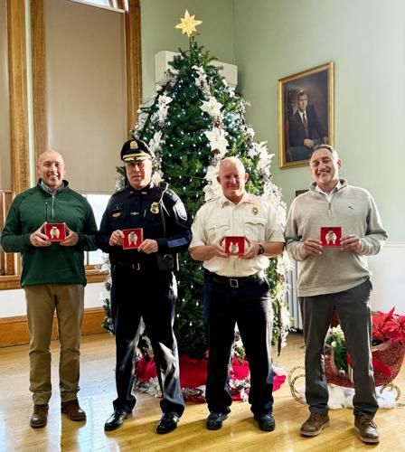 Beauchamp dedicates Christmas ornament to Woonsocket first responders ...