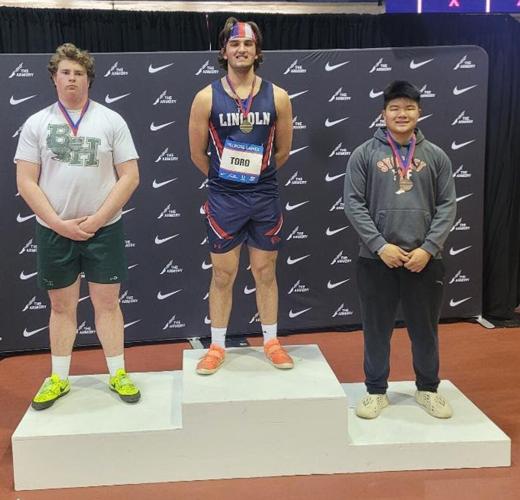 Lincoln's Toro, Leahy take first place in weight throw at New York's ...