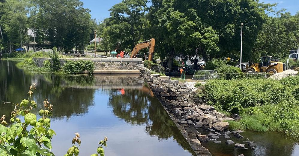 Harrisville Mill Pond Dam construction to protect surrounding area ...