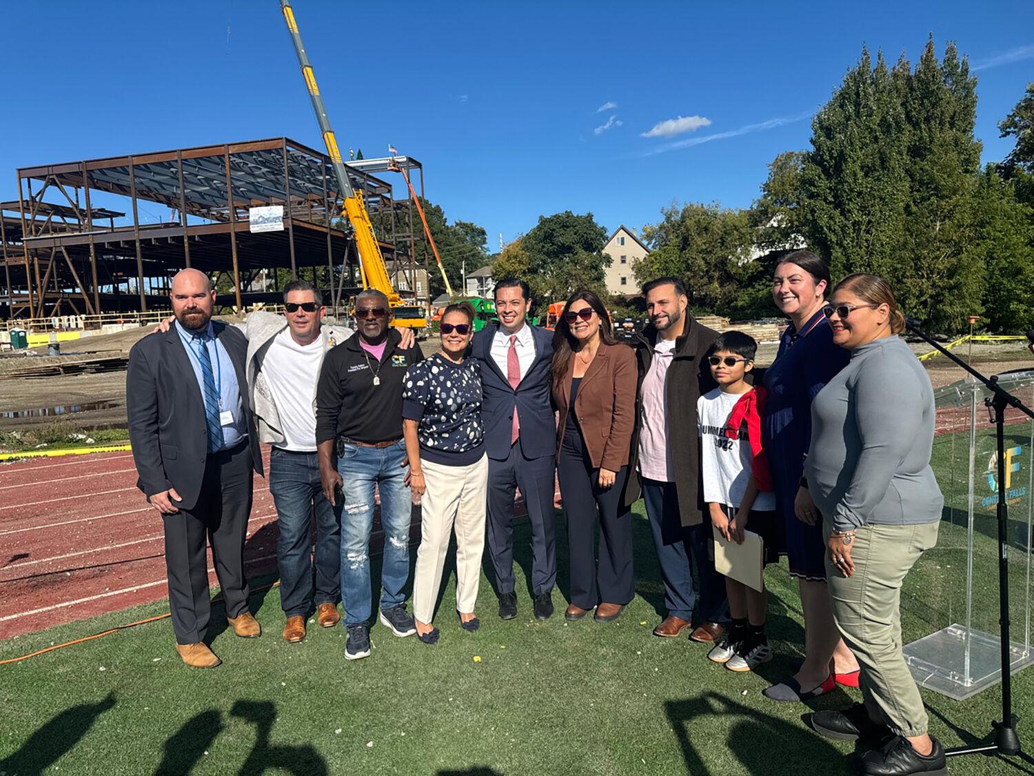 Central Falls celebrates topping off ceremony for new high school ...