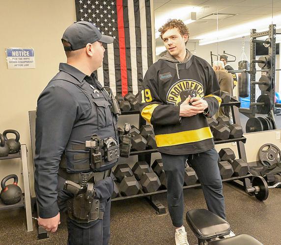 The Providence Bruins visit the North Providence Public Safety Complex ...