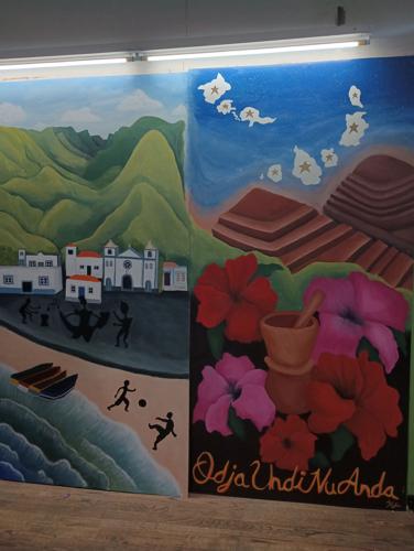 Student mural brings the beauty of Cape Verde to local textile mill ...
