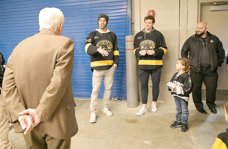 The Providence Bruins visit the North Providence Public Safety Complex ...