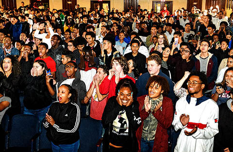 Shea celebrates end of intervention status, 85 percent graduation rate ...