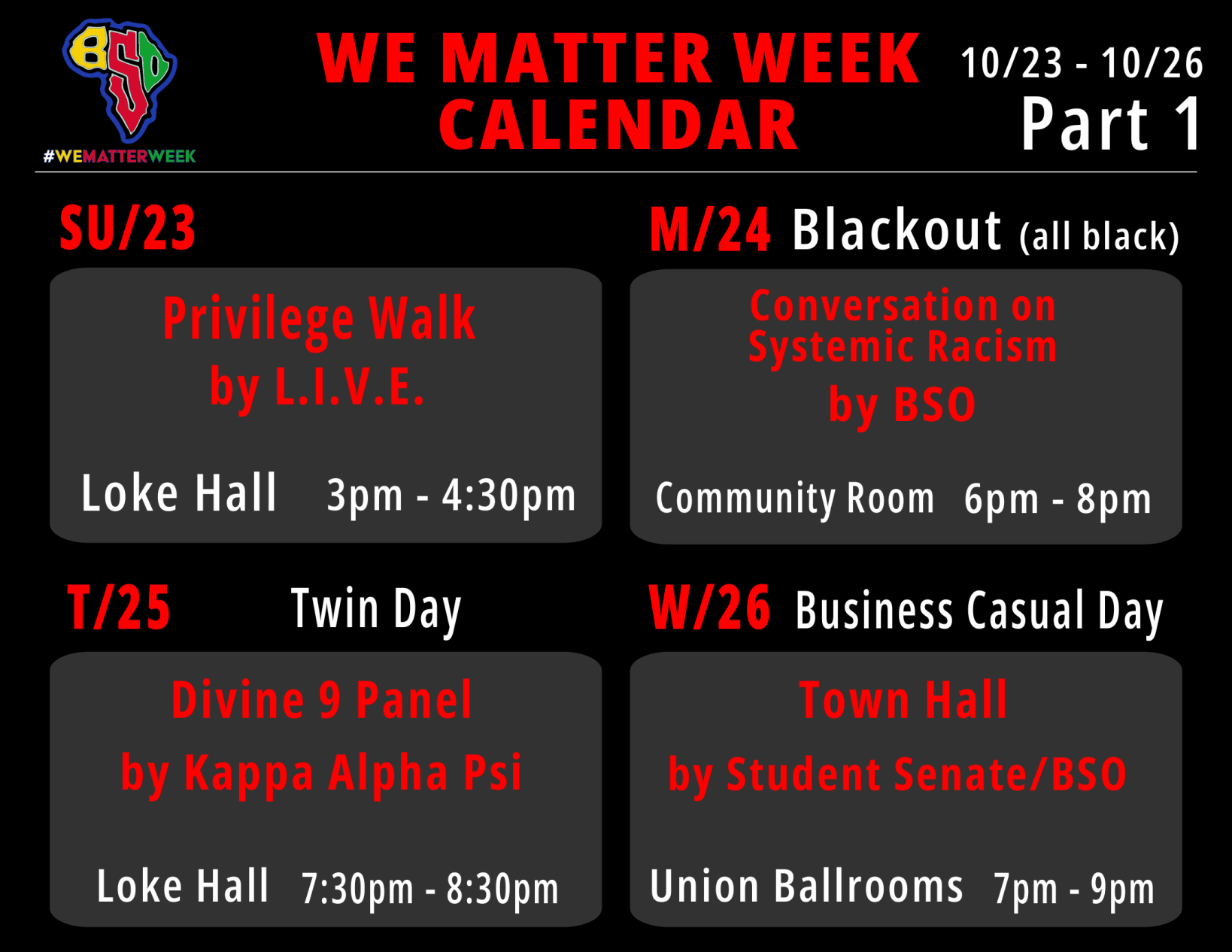 Third annual We Matter Week commences | News | valpotorch.com