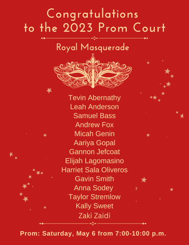 Verona Area High School announces 2023 Prom Court | Local News ...