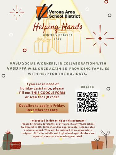 Lend a ‘Helping Hand’ this holiday season | News | veronapress.com