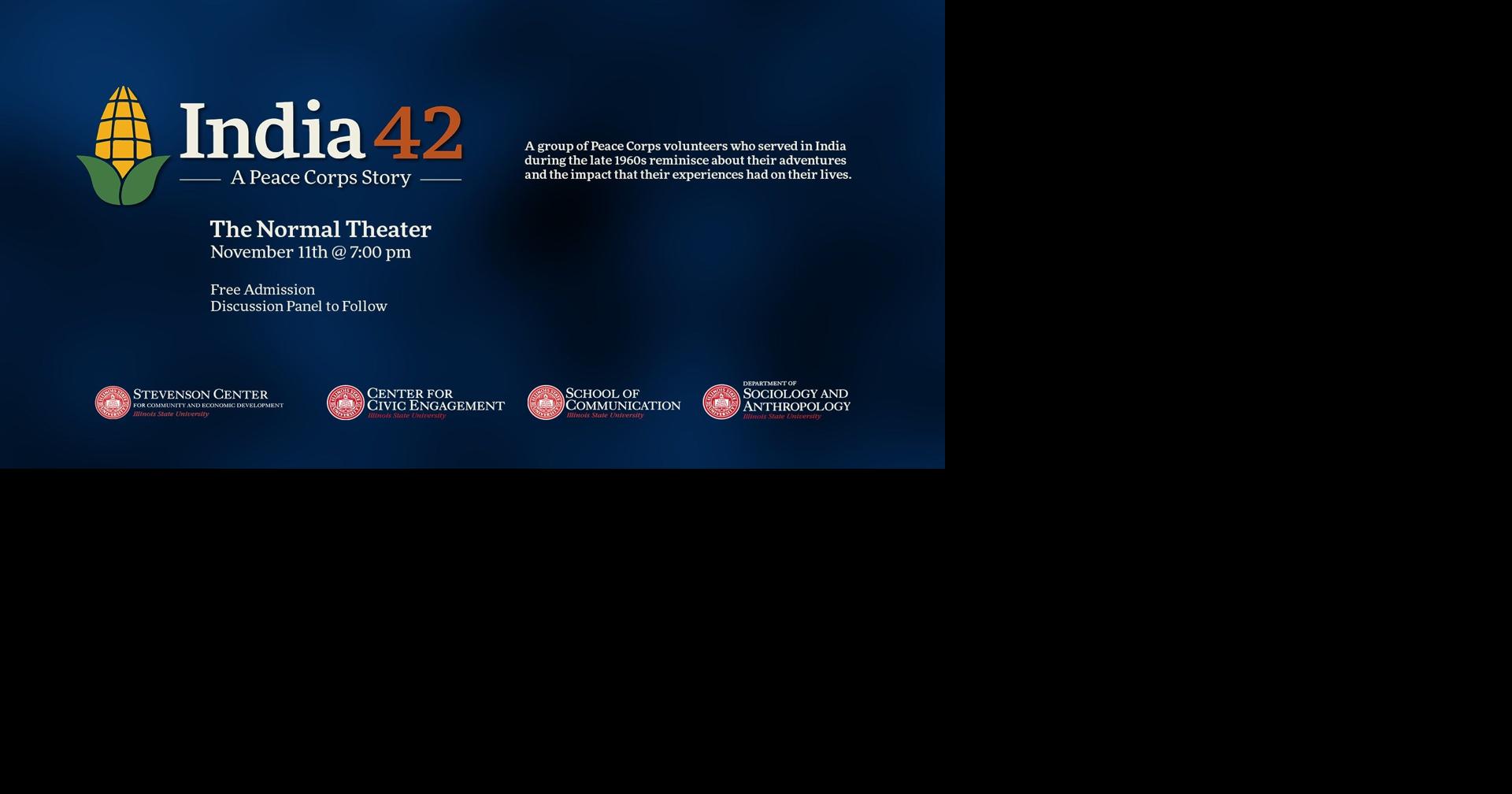 Peace Corps film "India 42: A Peace Corps Story" to be shown at Normal ...