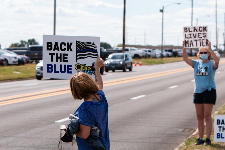 Gallery: Black Lives Matter protest counters Back the Blue rally ...