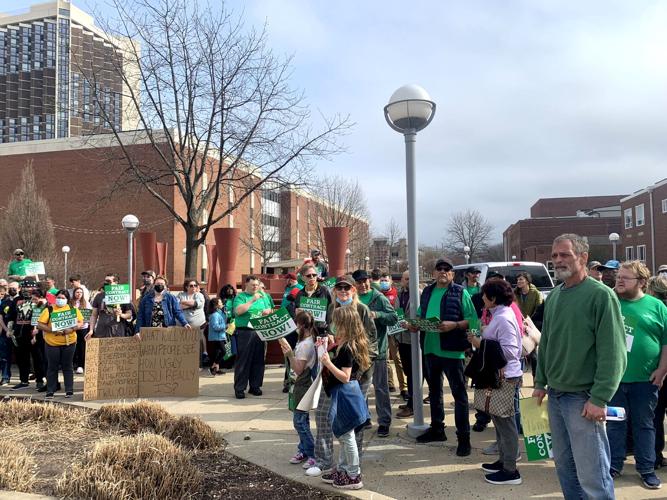Gallery: AFSCME workers, supporters rally on ISU Quad | Photos ...