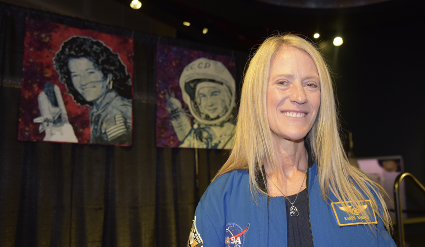 Quilting astronaut, Nyberg urges girls to study science, math ...