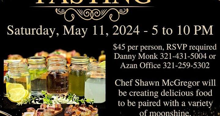 Azan Shriners Moonshine Tasting | Calendar | vieravoice.com