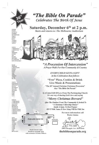 Bible on Parade | Calendar | vieravoice.com