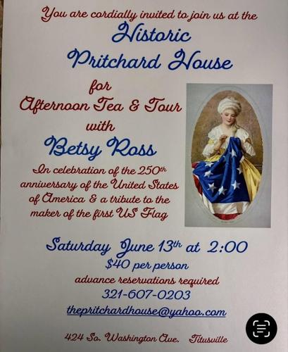 Afternoon Tea with Betsy Ross | Calendar | vieravoice.com