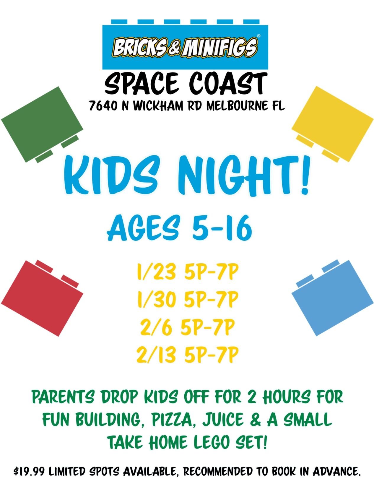 Bricks & Minifigs Space Coast Kids Night | Calendar | vieravoice.com