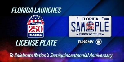 Florida unveils new America 250 commemorative license plate | Viera ...