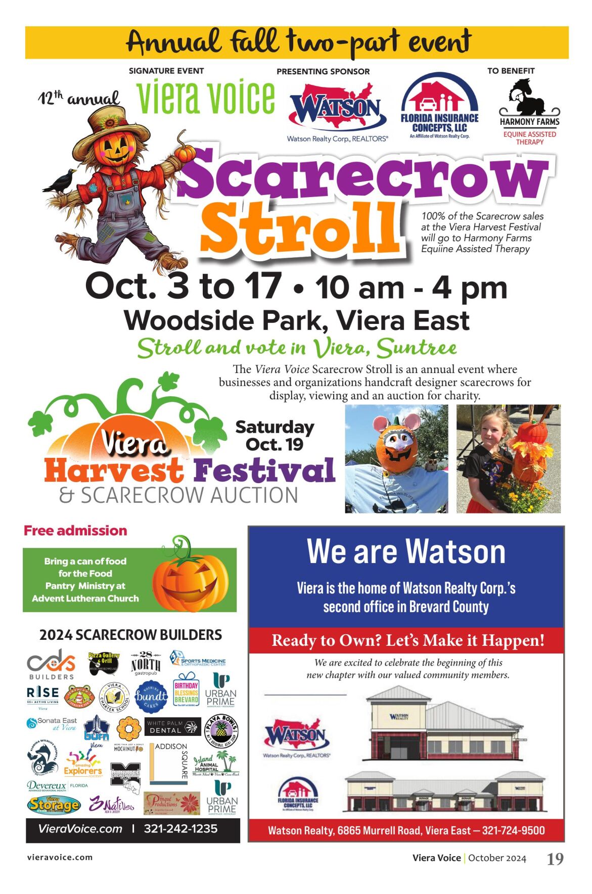 Scarecrow Stroll Map and Ballot | Viera Today | vieravoice.com