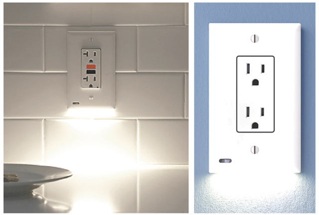 Outlet covers doubling as night lights easy to install | Tech Know ...