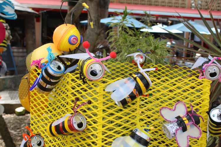 New art installation uses upcycled materials to build bees | Island ...