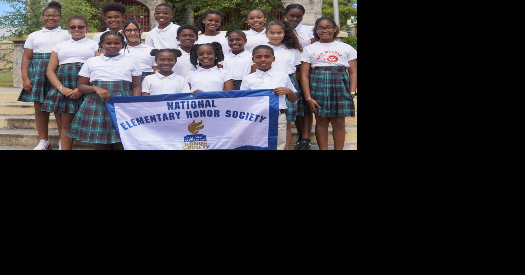 Lew Muckle inducts students into territory's first National Elementary ...