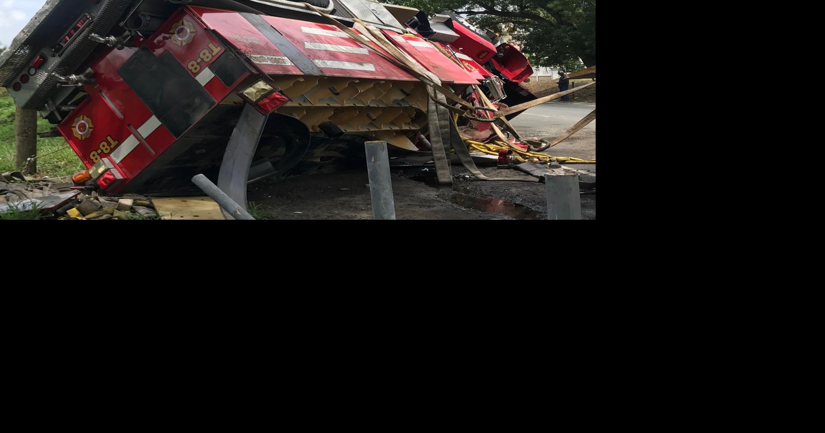 Overturned St. Croix fire truck ‘totally destroyed,’ passengers OK ...