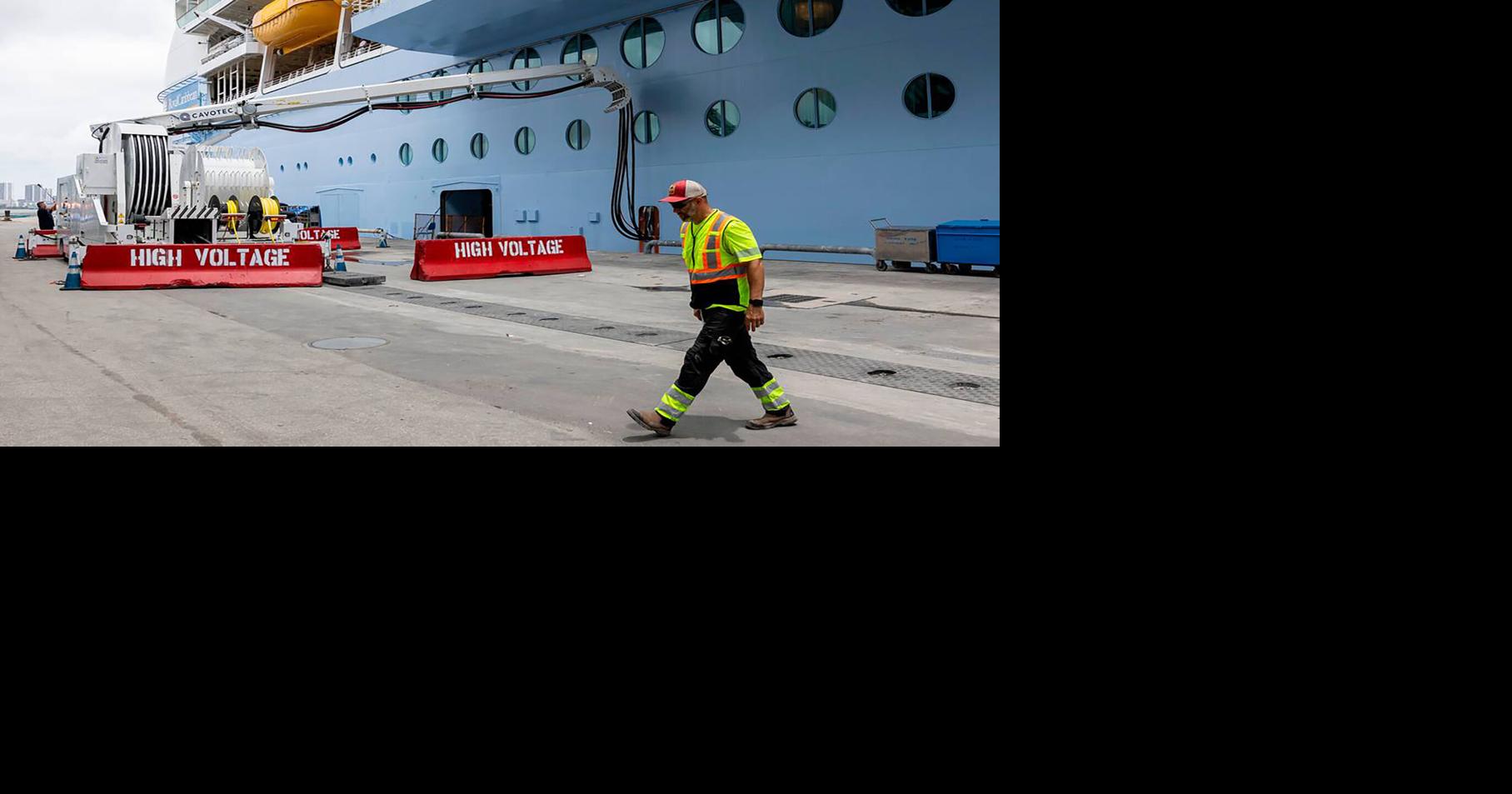 Why some cruise ships are plugging into giant electrical outlets | Ap ...