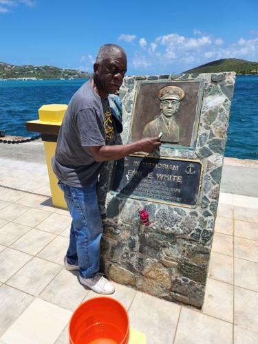 Resident spruces up Veterans Drive plaque | News ...