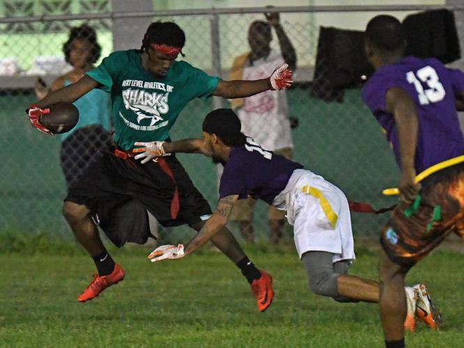 Archers upset undefeated Sharks in Men's Flag Football League ...