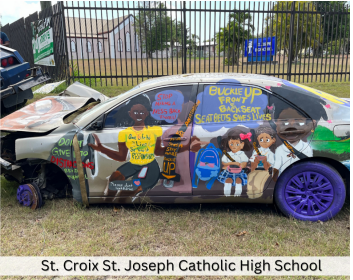 Students paint cars for seatbelt safety campaign | News ...