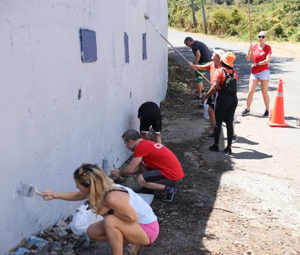 Volunteers from cruise ship help spruce up BVI’s public spaces | News ...