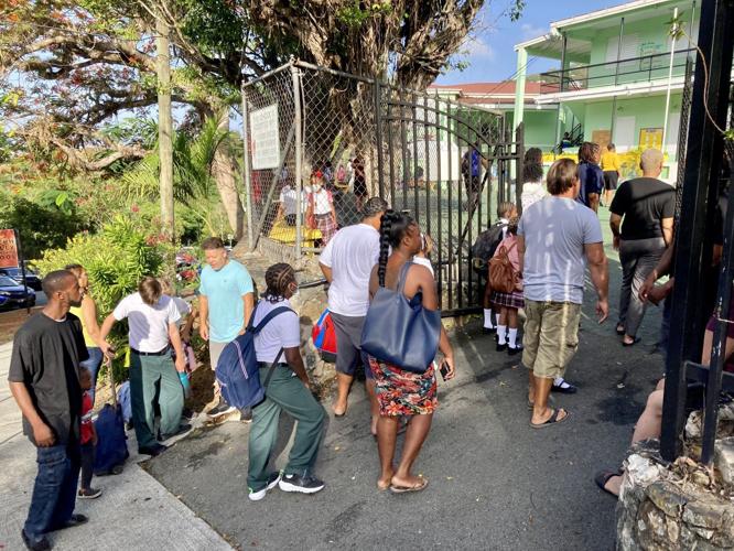 Students and parents arrive for first day of school | News ...