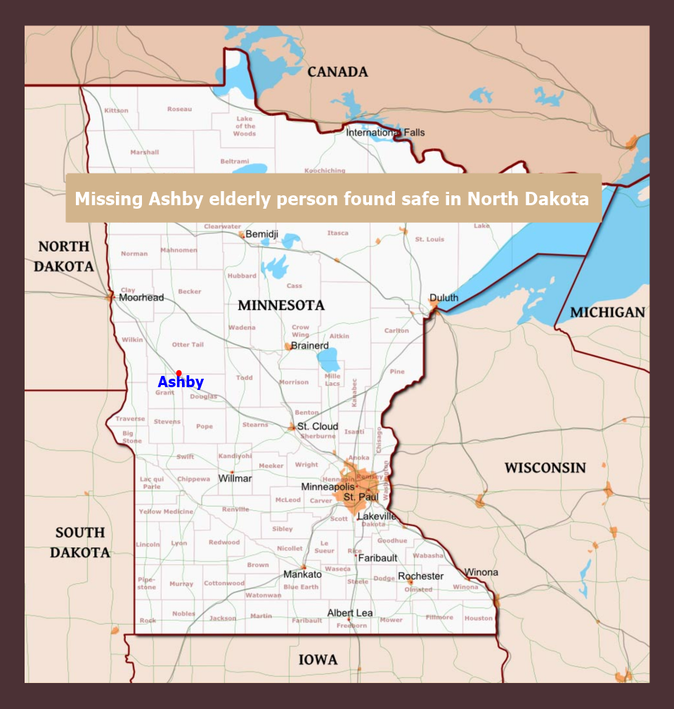 Missing elderly person from Ashby found safe in North Dakota | Local ...