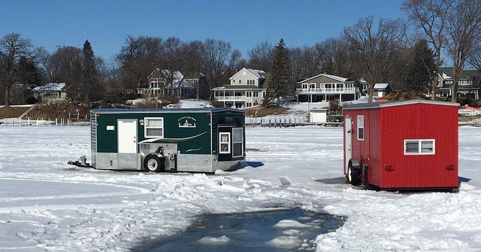 Fish houses must be removed by 11:59 p.m. tonight (Monday) in the area ...