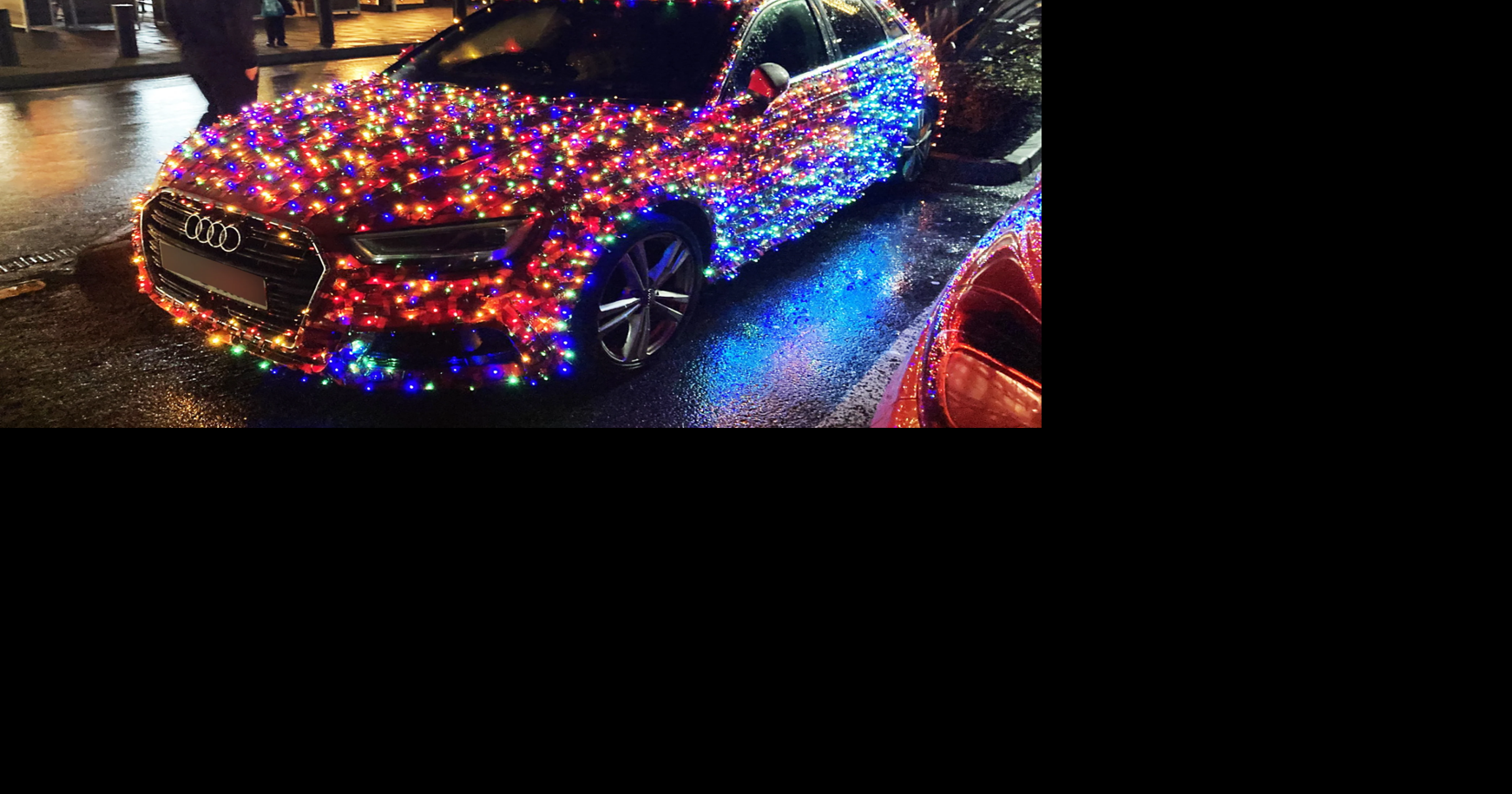 Driver covers Audi in thousands of captivating Christmas lights ...