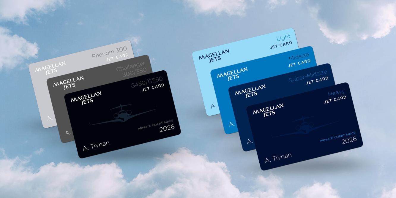 Magellan Jets Introduces the First Customizable Jet Card, Featuring ...