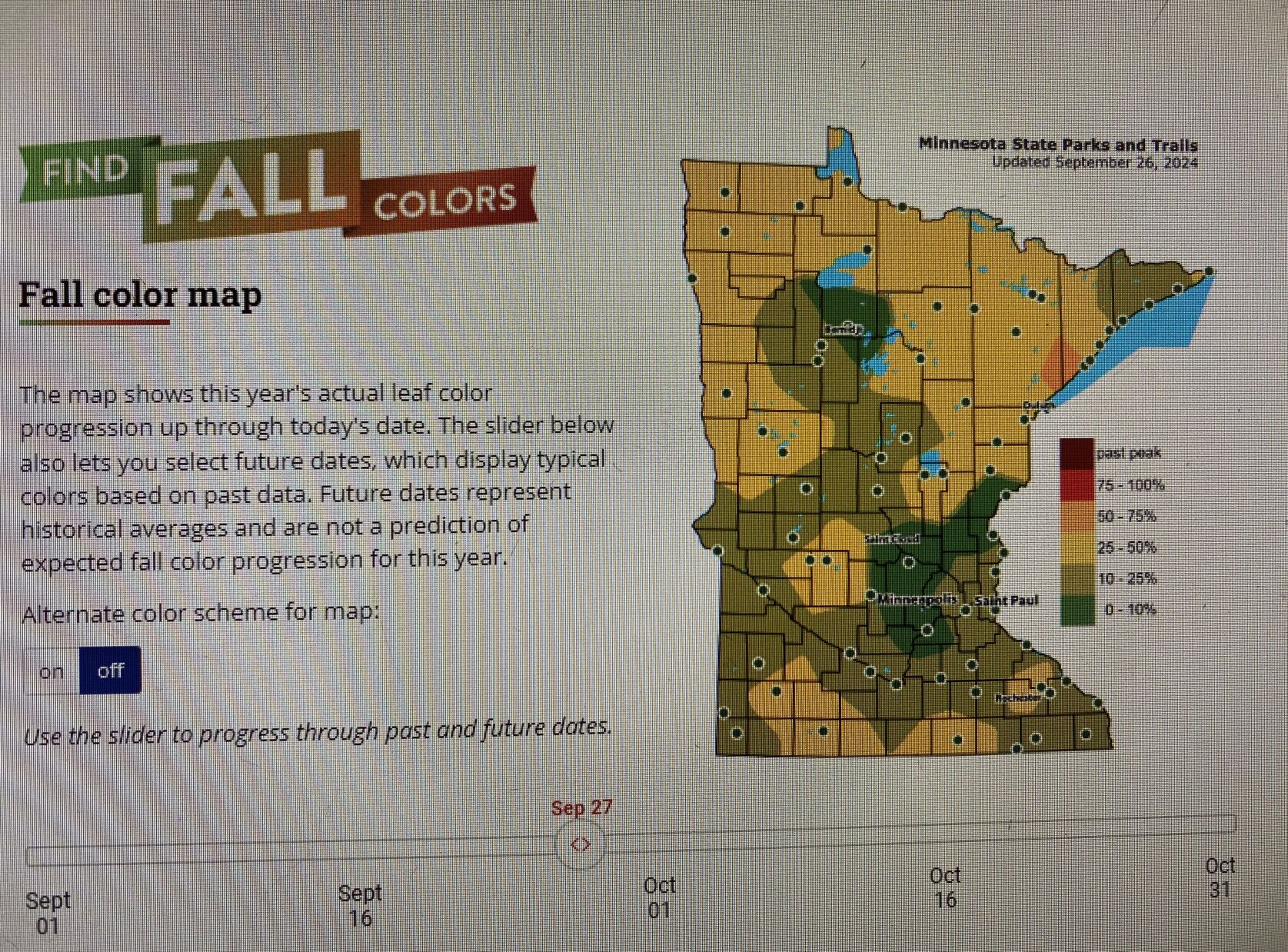 DNR map shows changing leaf colors across Minnesota | Local News ...