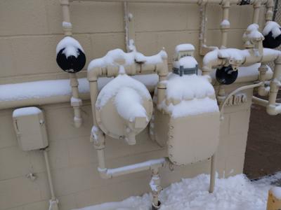 Snow accumulation can block vents & freeze natural gas meter | Local ...