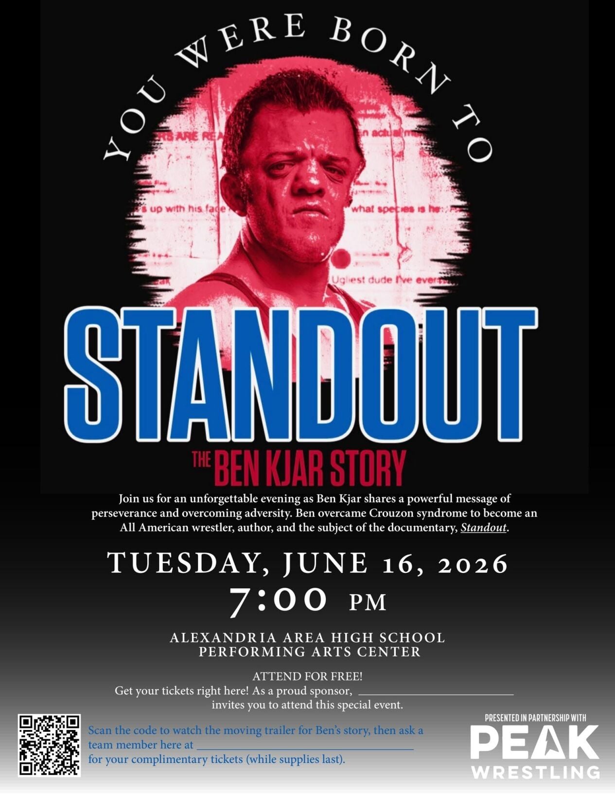 Ben Kjar, who had his story told in the movie "Standout," comes to ...