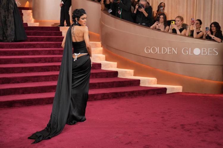 Celebrities embrace black and old Hollywood glamour for Golden Globes ...
