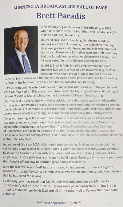 It's official, Brett Paradis is inducted into the Minnesota ...