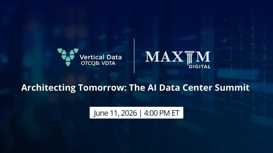 Vertical Data to Present at "Architecting Tomorrow: The AI Data Center ...