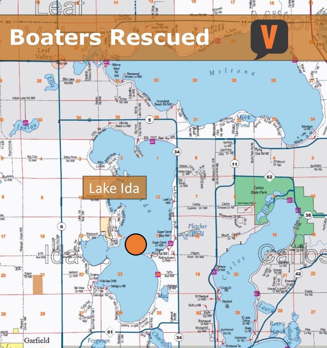 Two Boaters Thrown into Lake Ida, Rescued Bu]y Other Boaters | Local ...