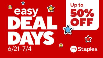 Staples Brings Back Easy Deal Days with Up to 50% Off 1,000+ Items to ...
