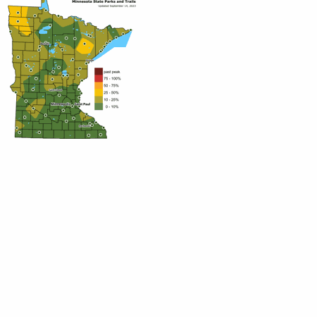 Updated DNR Fall Color Guide is out, colors just starting to turn ...