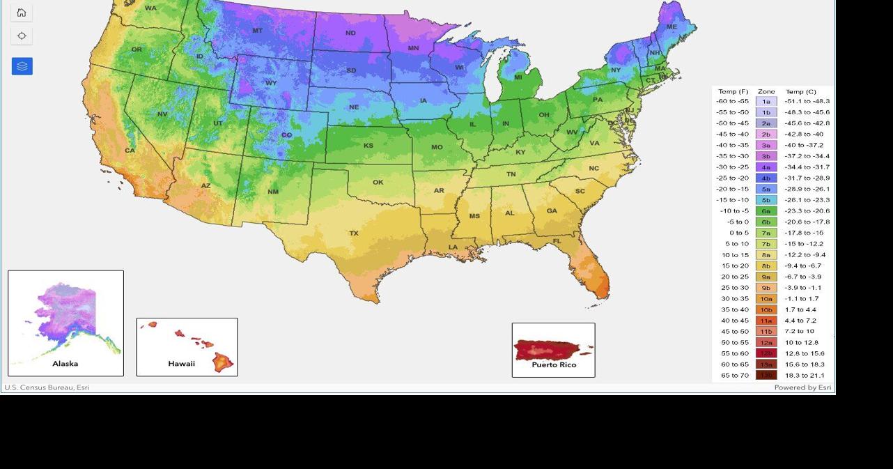 USDA releases updated Plant Hardiness Zone Map, area increases a half ...