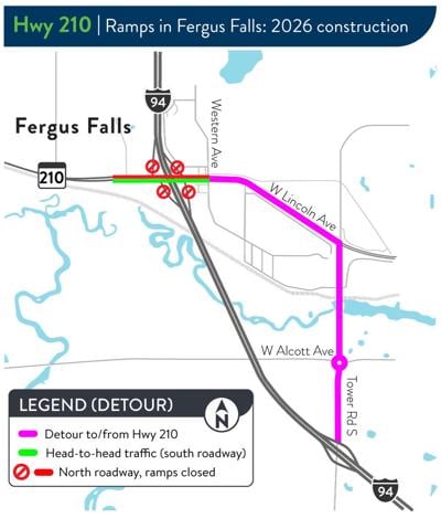 Highway 210/I-94 Interchange Reconstruction Project continues in Fergus ...