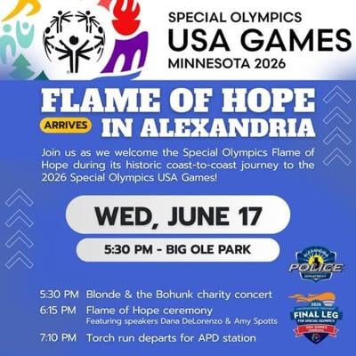 Special Olympics Flame of Hope coming to Alexandria this Wednesday ...