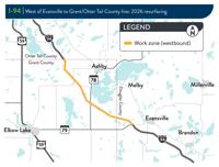 Head-to-head traffic underway along I-94 from Evansville to Otter Tail ...