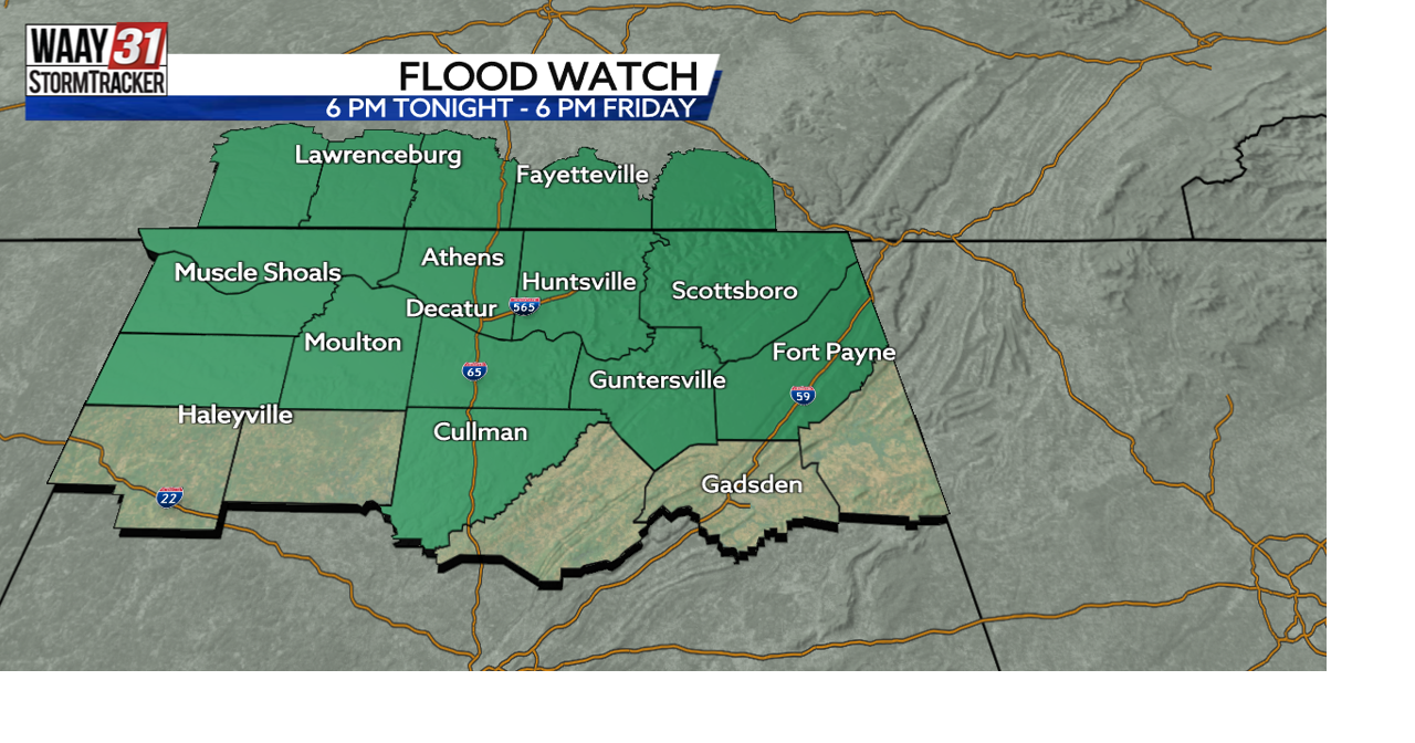Severe weather, heavy rain set to impact North Alabama tonight | News ...