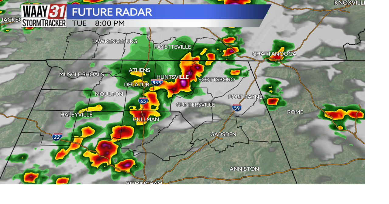 Off and on storms through the start of the weekend | News | waaytv.com